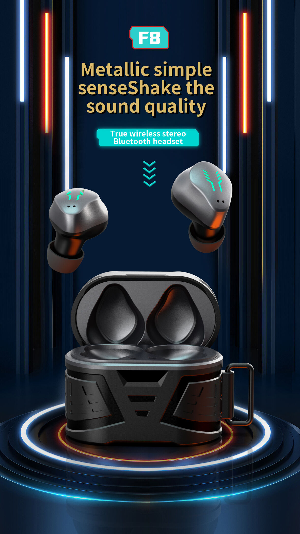 F8 Tws Headphones Best Sellers Wireless Earbuds In Ear Blue Tooth ...