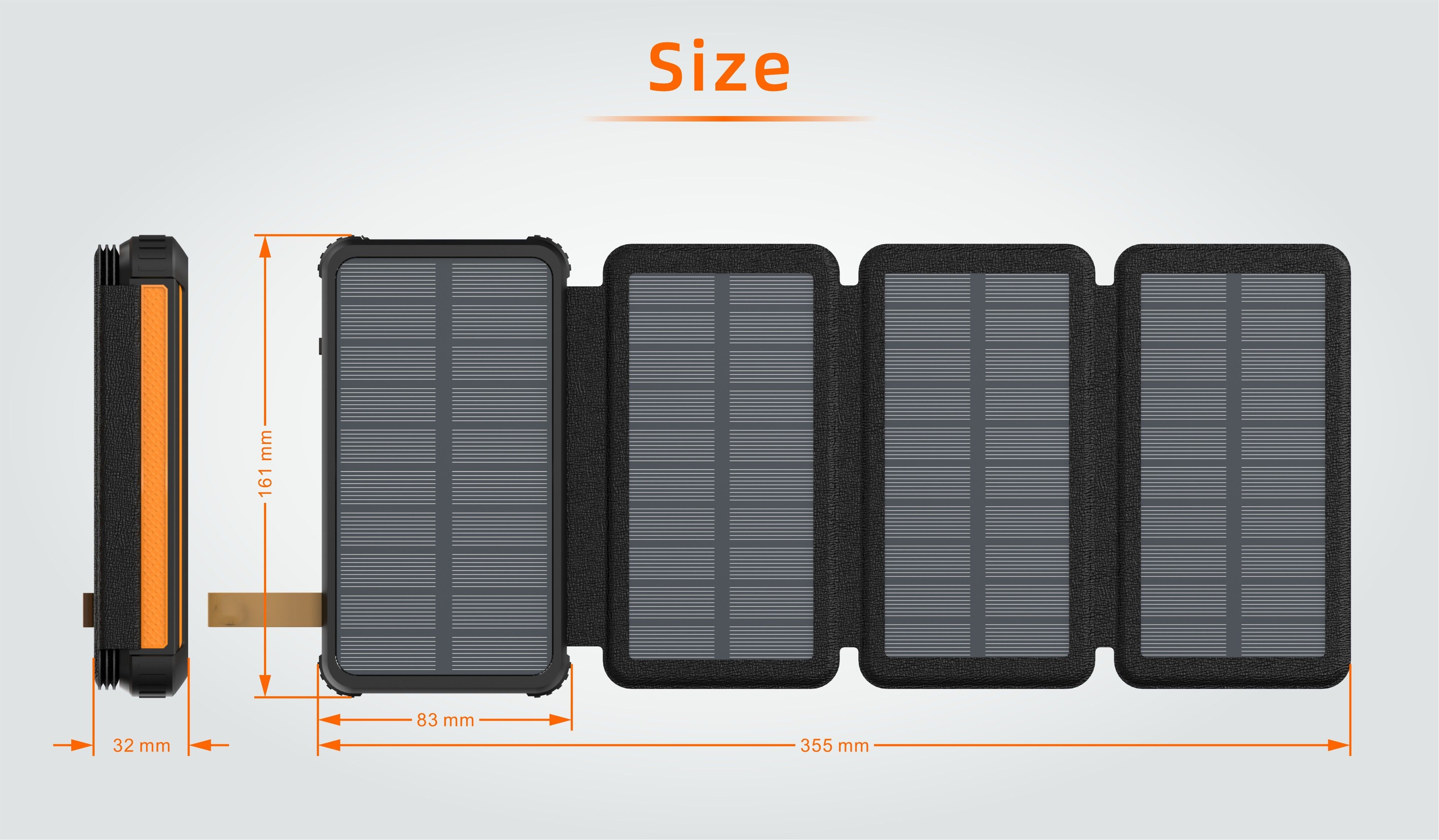 Solar Charger Power Bank 25000mah,qc3.0 Fast Charging Solar Powered ...