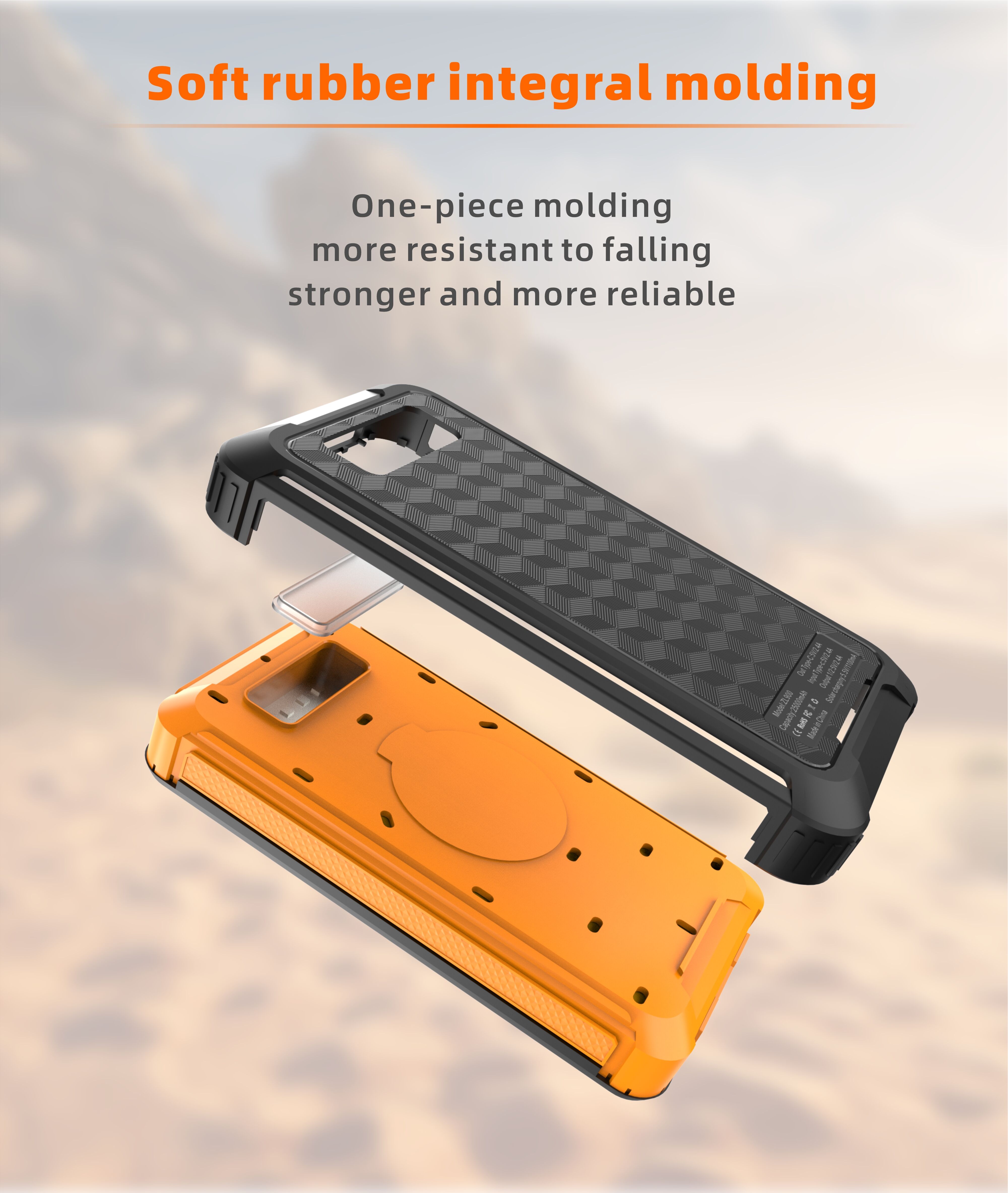 Fast Charging Solar Power Bank,led Flashlights Phone Holder External ...