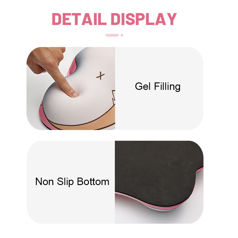 Buy Wholesale China Ergonomic Pink Mouse Pad With Wrist Support Non ...