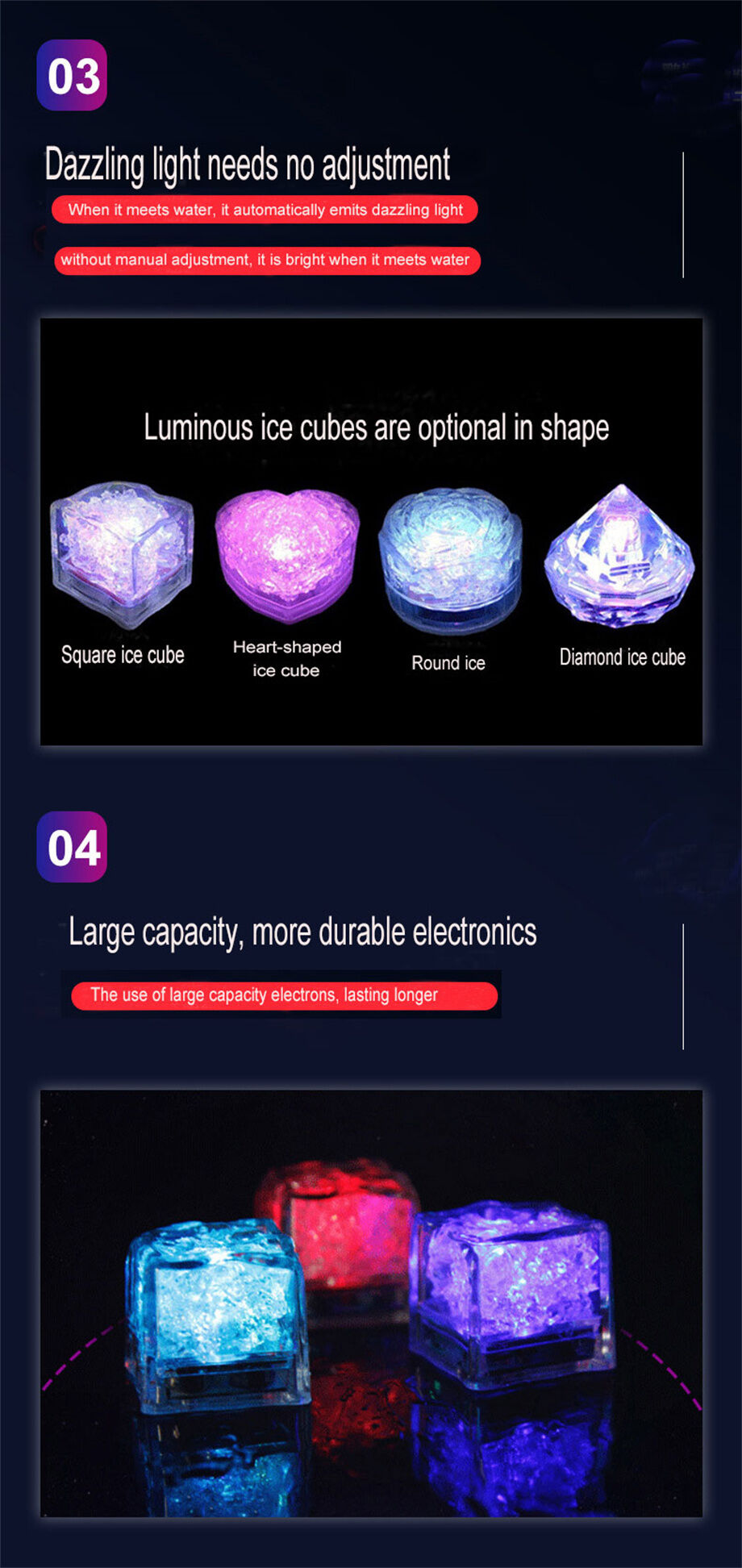 Buy China Wholesale Led Glow Ice Cube Fast Slow Flashing Led Lights ...