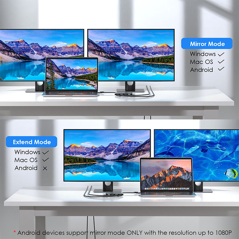 Buy China Wholesale Usb-c/usb-a To Dual 4k Hdmi Displayport Dp Display ...
