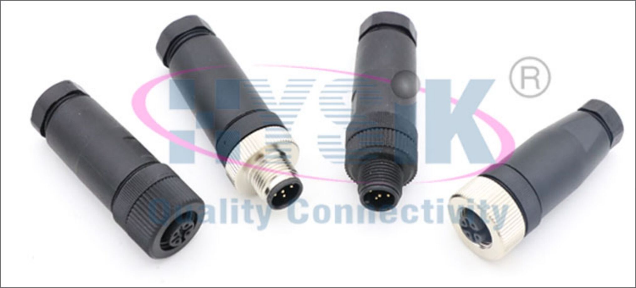 1200710081 M12 5 Pin Connector Female Circular Sensor Plug Shielded ...