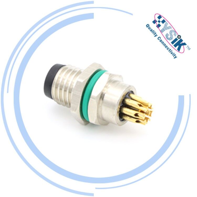 Industrial Circular Waterproof M8 Connector M8 4 5 6 8 Pin A-coding ...
