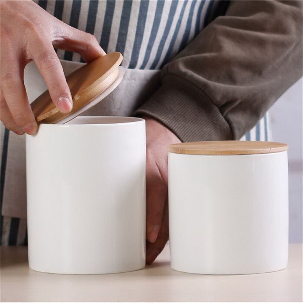 Nordic Minimalist Kitchen Sealed Ceramic Storage Jar Spices Tank ...