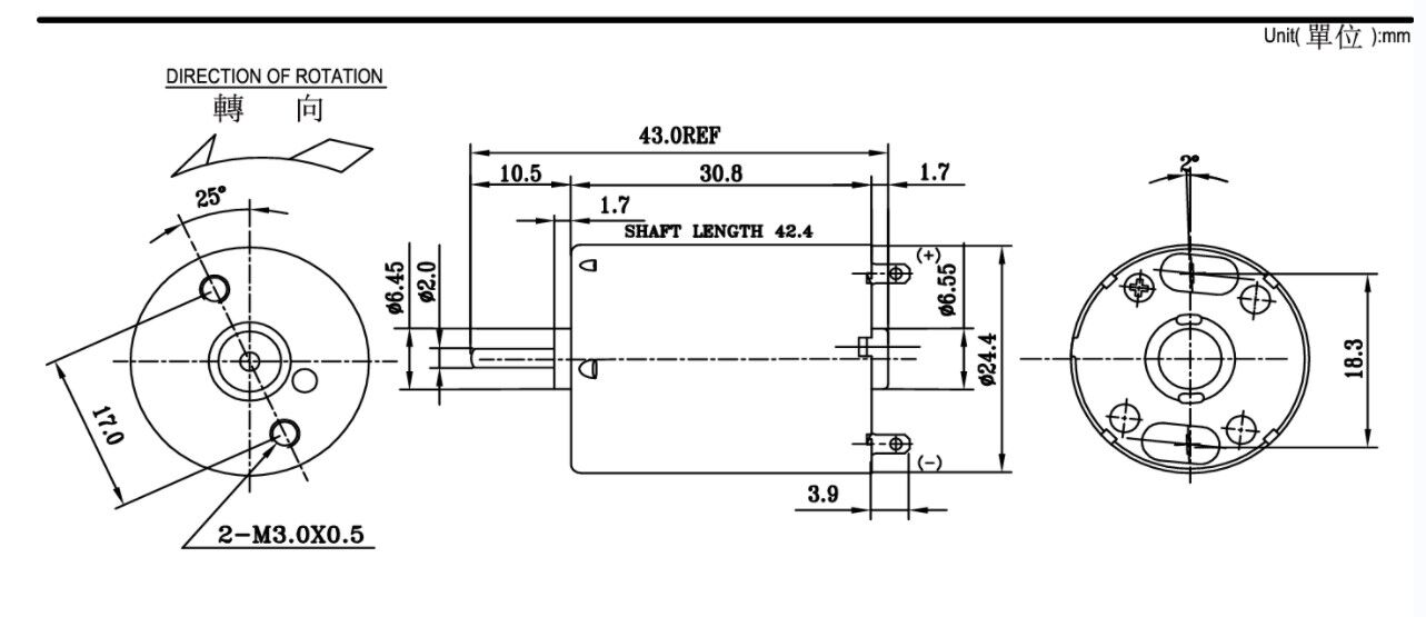 12v Carbon Brushed Dc Motor For Card-reader Clock Photo Copier Motor ...