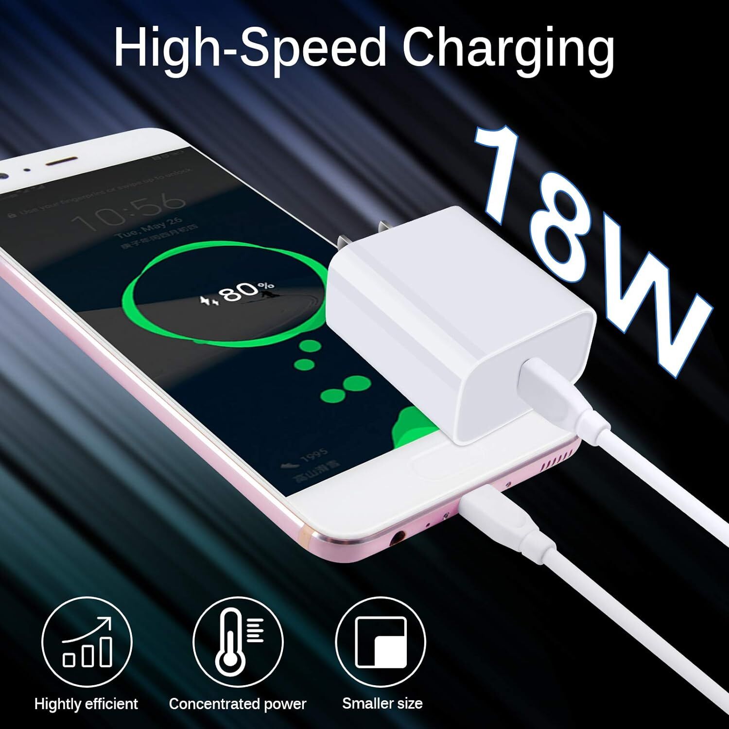 Pd18w Usb-c Wall Charge,fast Charger For Samsung Us Eu Plug, Usb ...