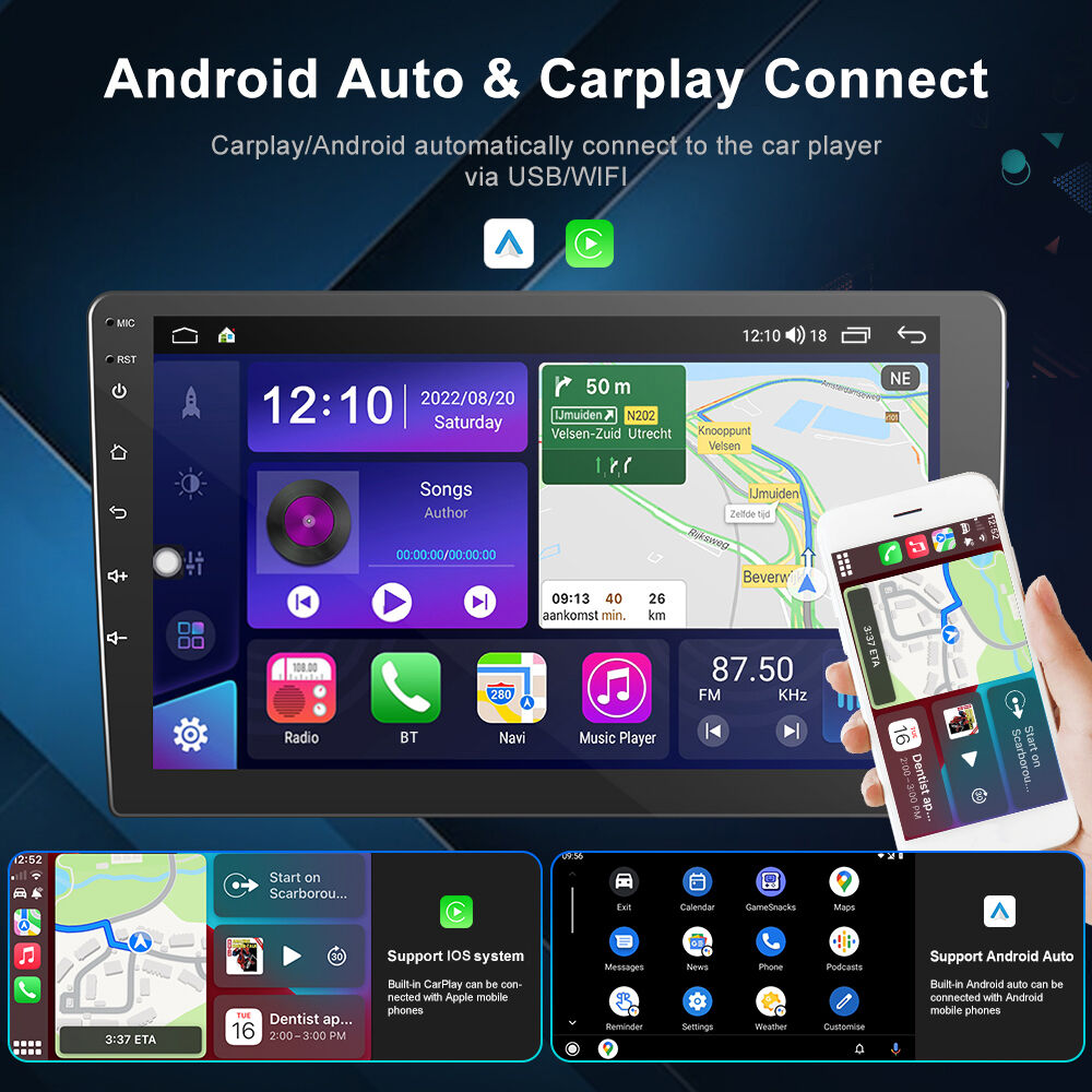 Podofo Android Car Stereo 6+128g 9 Inch 8 Core Carplay/android Auto Gps ...