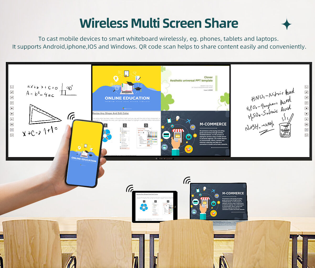 Best Quality Touch Screen Interactive Dual System Android Windows (4k ...