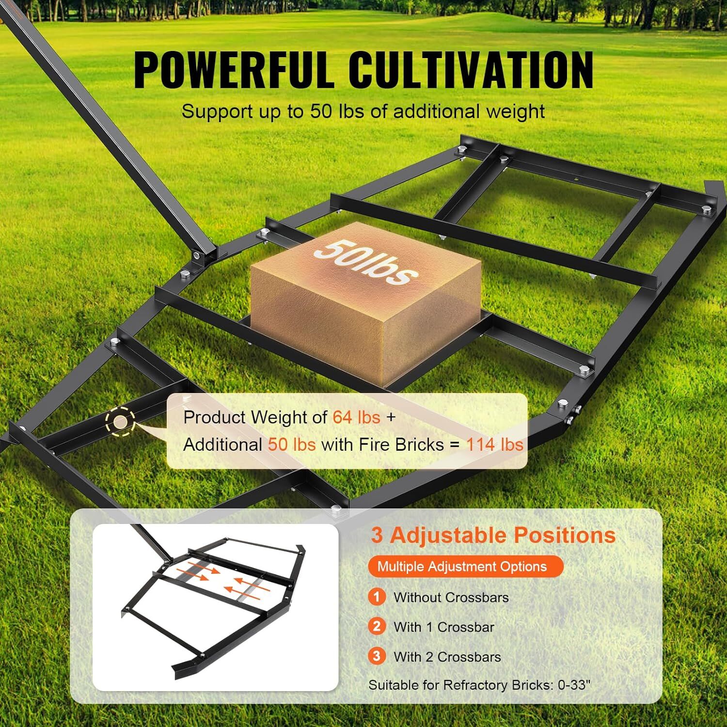 Driveway Drag, 84" Width Tow Behind Q235 Steel Grader With Adjustable ...