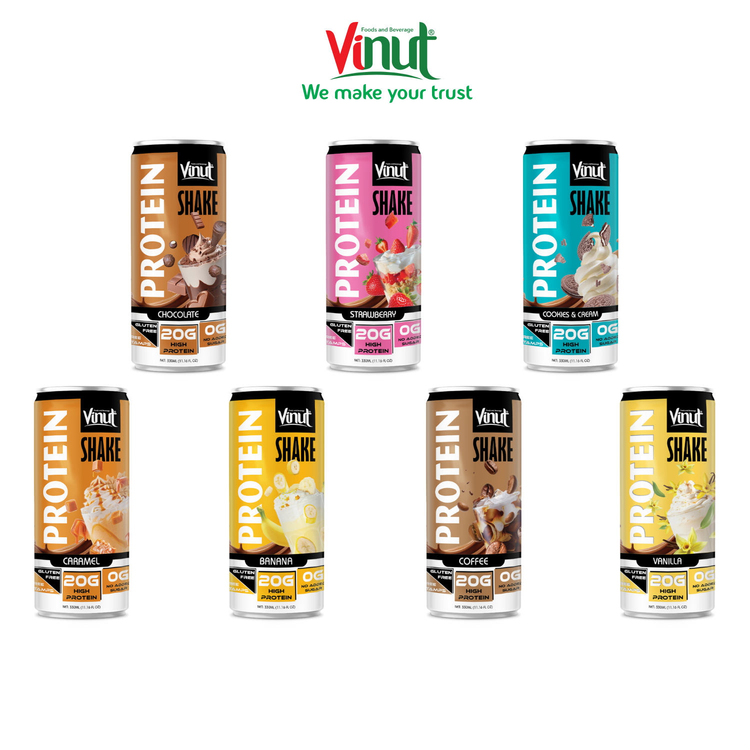 Hot Selling Protein Shake 330ml Banana Flavour Energy Drink No Sugar ...