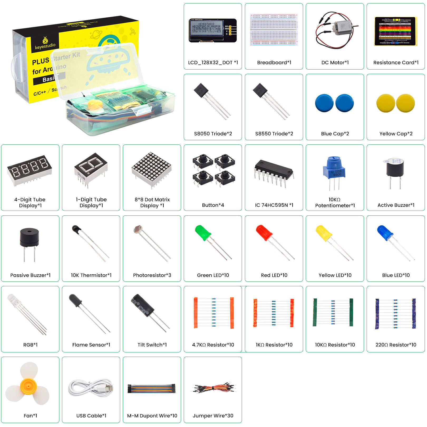 Keyestudio Basic Starter Learning Kit For Arduino Diy Programming ...