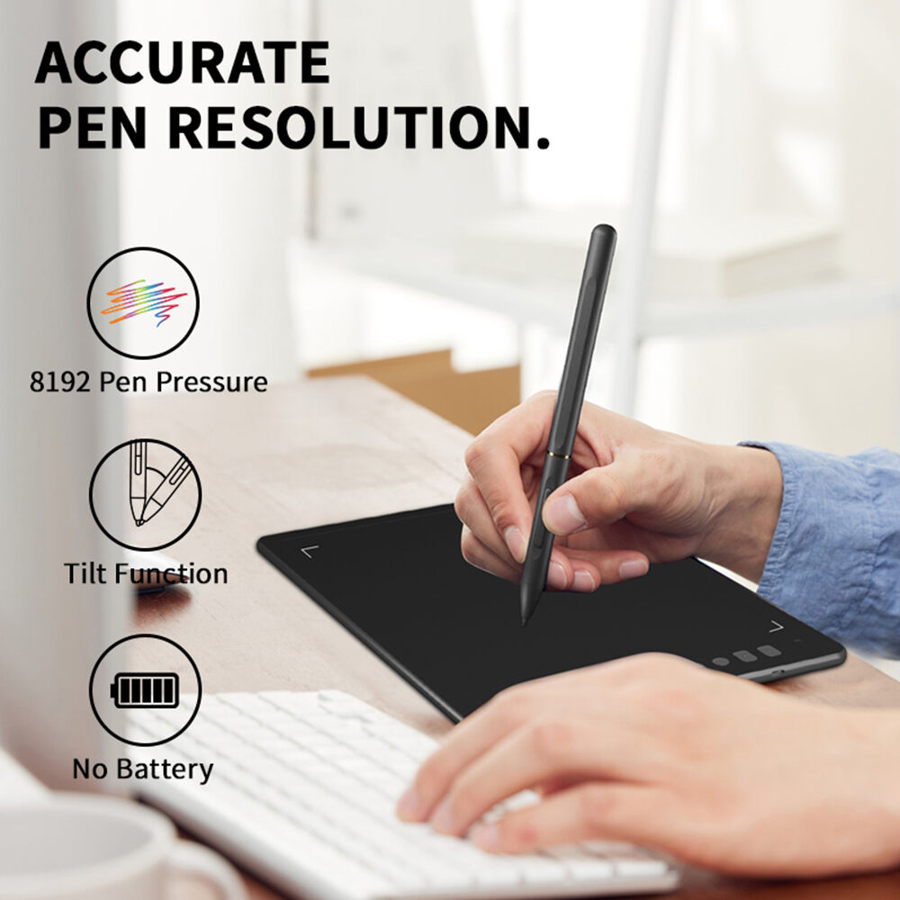 10 Inches Digital Graphic Drawing Tablet 8192 Levels Pen Board Graphic ...