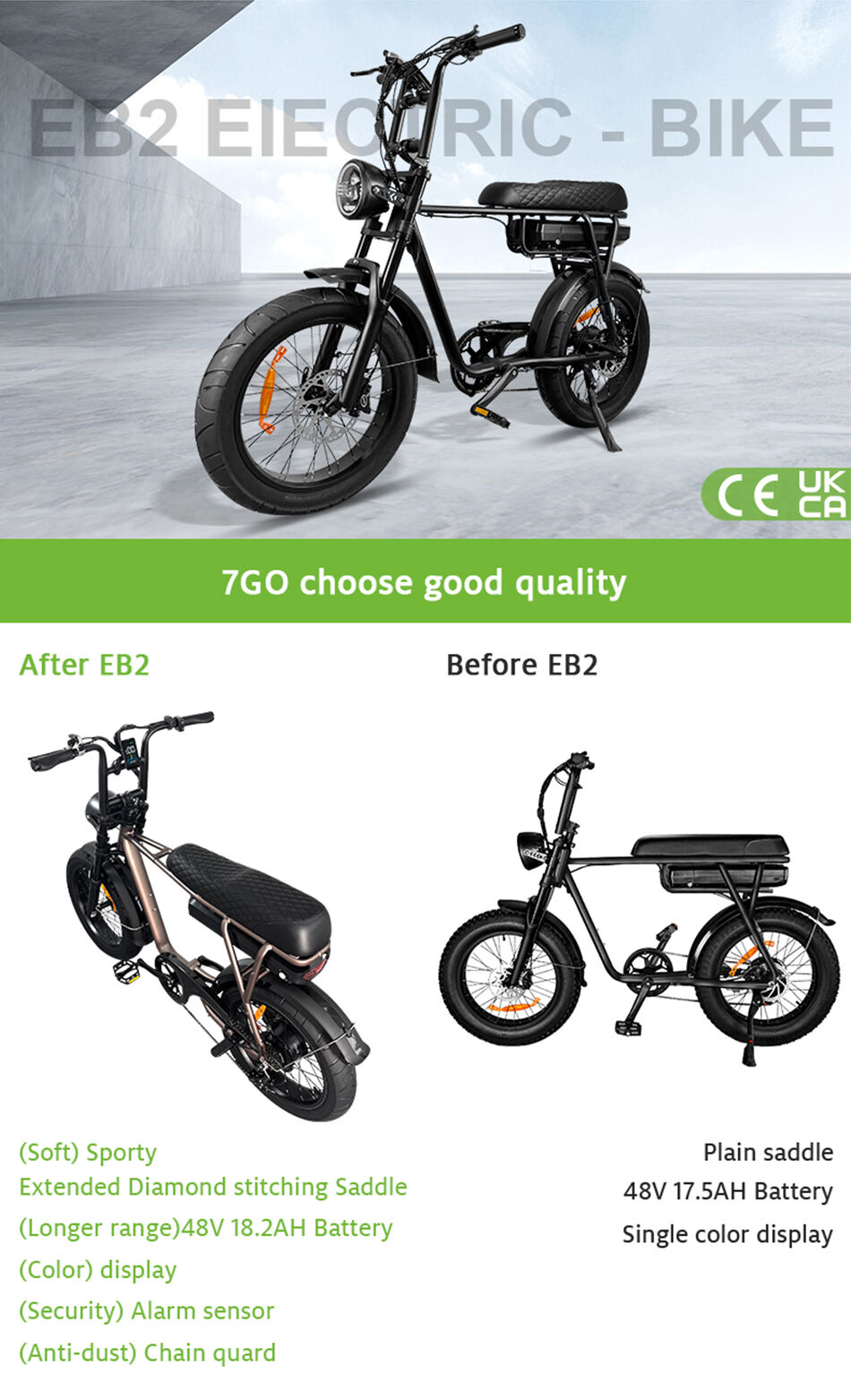 7go Eb4 Eb2 Good Price Usa Eu Warehouse E-bike 20 Inch 48v 12.5ah ...