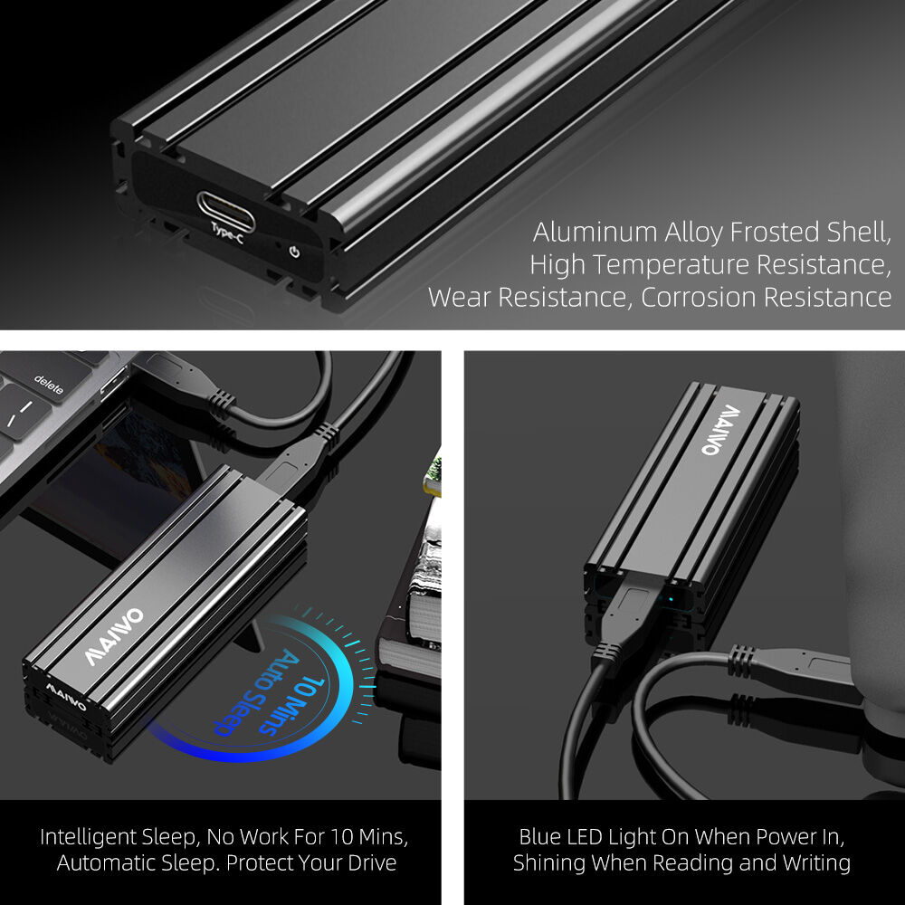 Maiwo K1686p2 Aluminum Sata/nvme M.2 Ssd Enclosure External Hdd Casing ...