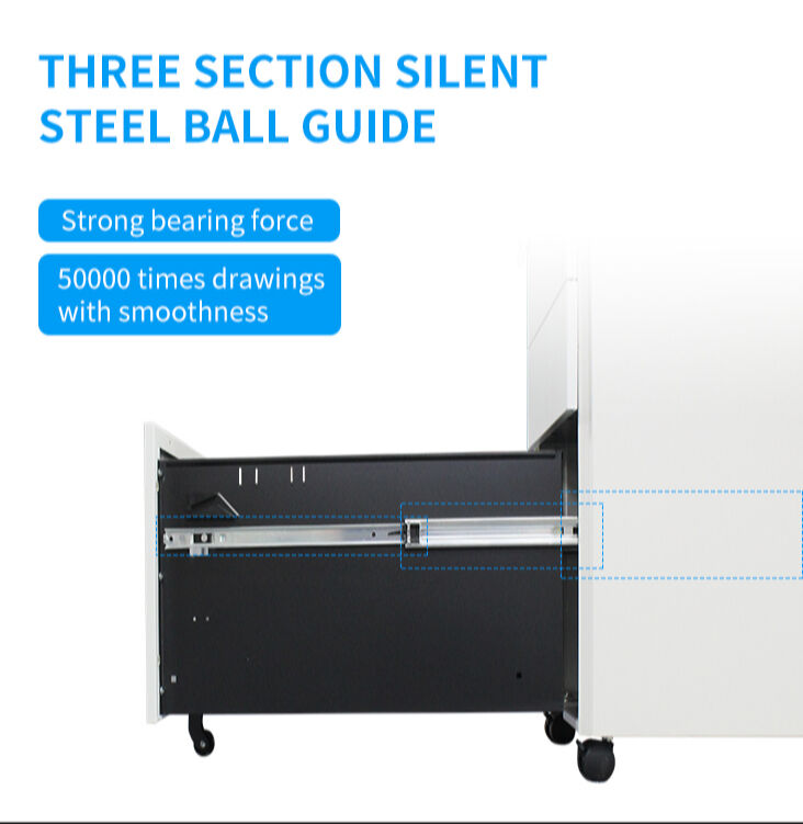 Wholesale Steel Mobile Drawer Filling Cabinet Movable 3 Drawer Cabinet ...