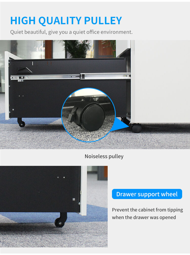 Wholesale Steel Mobile Drawer Filling Cabinet Movable 3 Drawer Cabinet ...