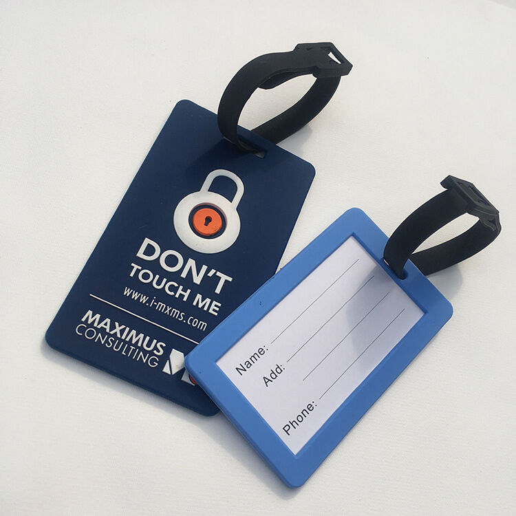 Customized Suitcase Silicone Card Holder Password Trolley Luggage Boarding Pass Logo Pvc Soft ...