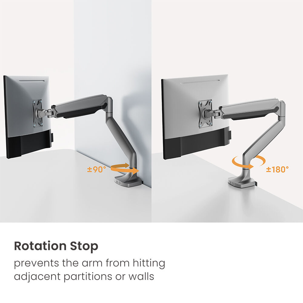 Heavy Duty Desk Mount Monitor Stand Gas Spring Monitor Arm For Up To 45 ...
