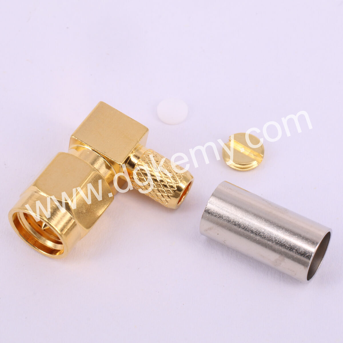 Sma Male Ra Plug Connector For Rg58 Lmr195 Ll200 Sma Male Right Angle Crimp Rf Cable Conn ...