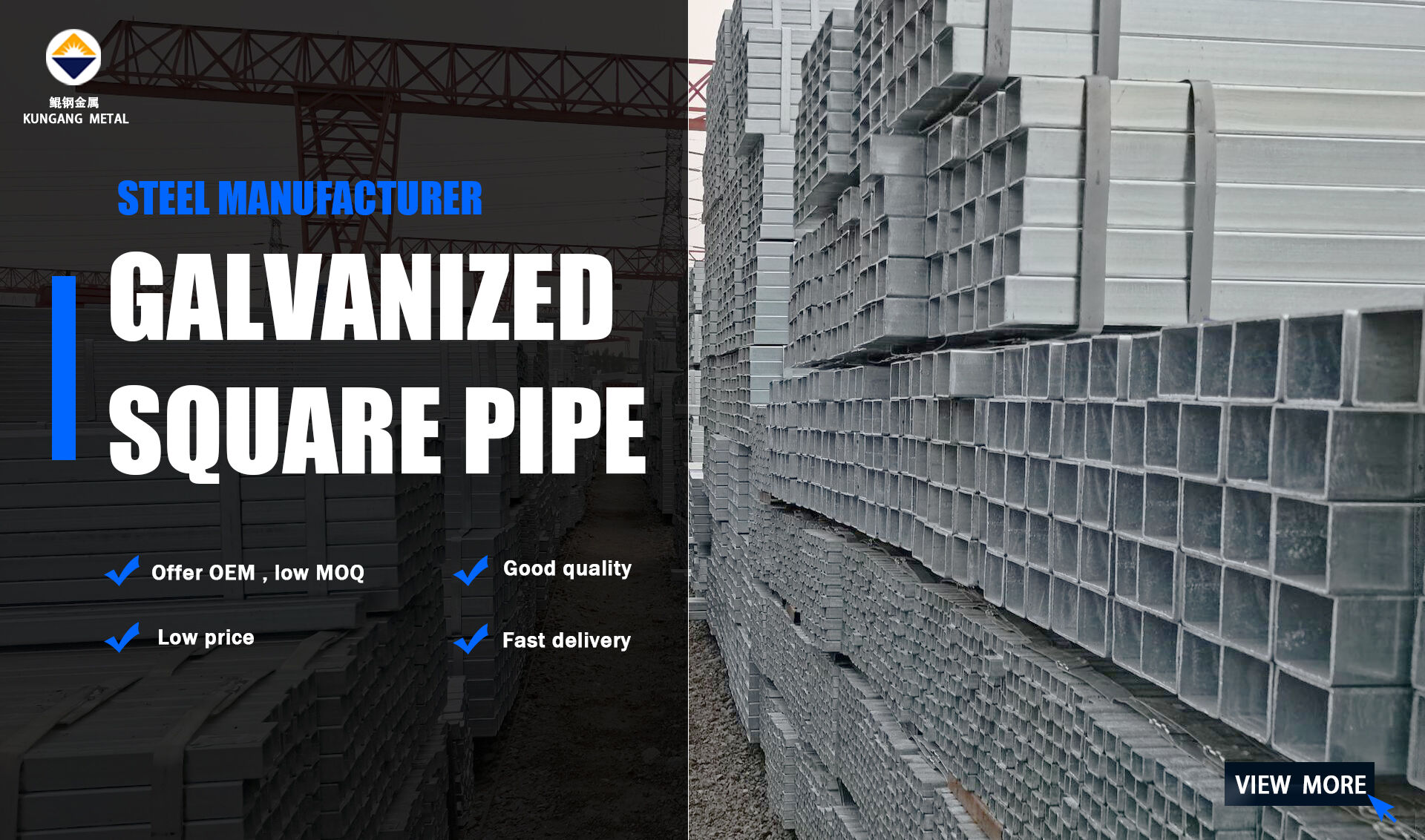 Buy China Wholesale Supplier Galvanized Steel Square Tubing 40x40 50x50 60x60 Q195 Q235 Q345 ...