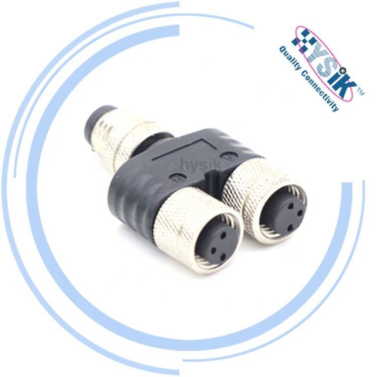 Hysik Oem Odm Waterproof Ip67 M8 Y Type Circular Connector M8 Male To ...