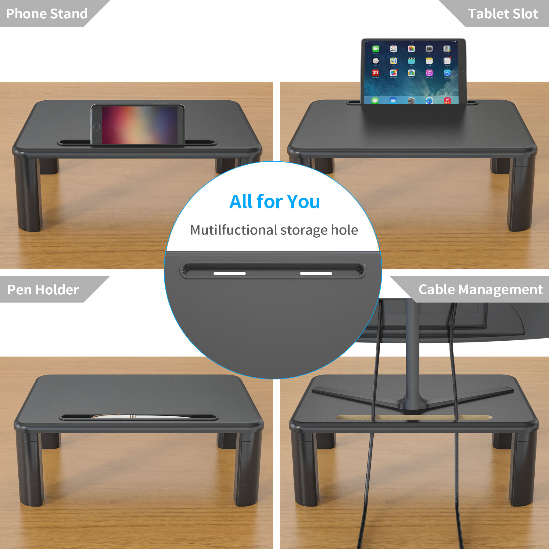 V-mounts Multi Functional Phone Tablet Stand Monitor Laptop Riser For ...