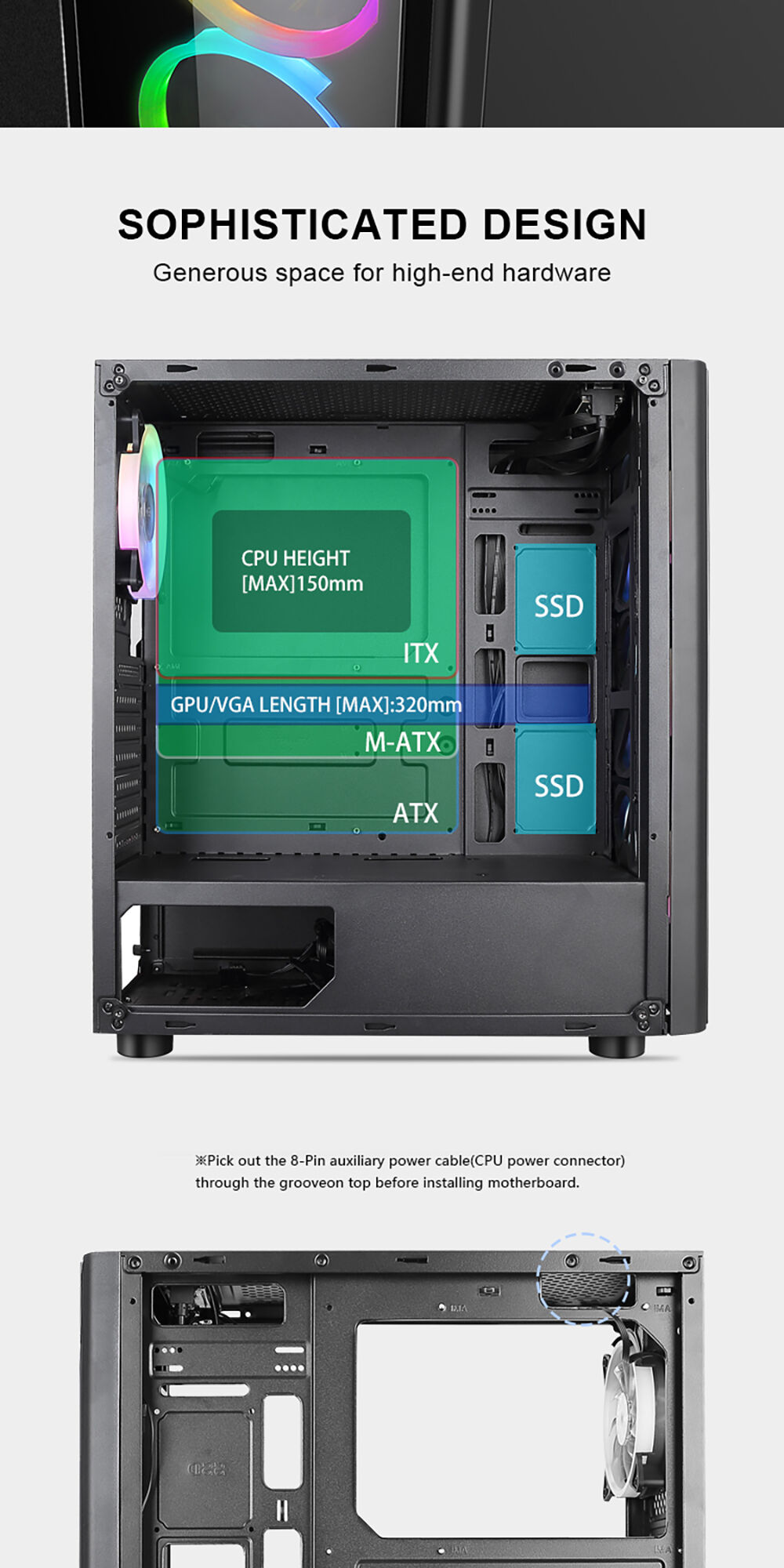 Factory New Style Pc Cabinet Gaming Atx Mid Tower Gamer Computer Case ...