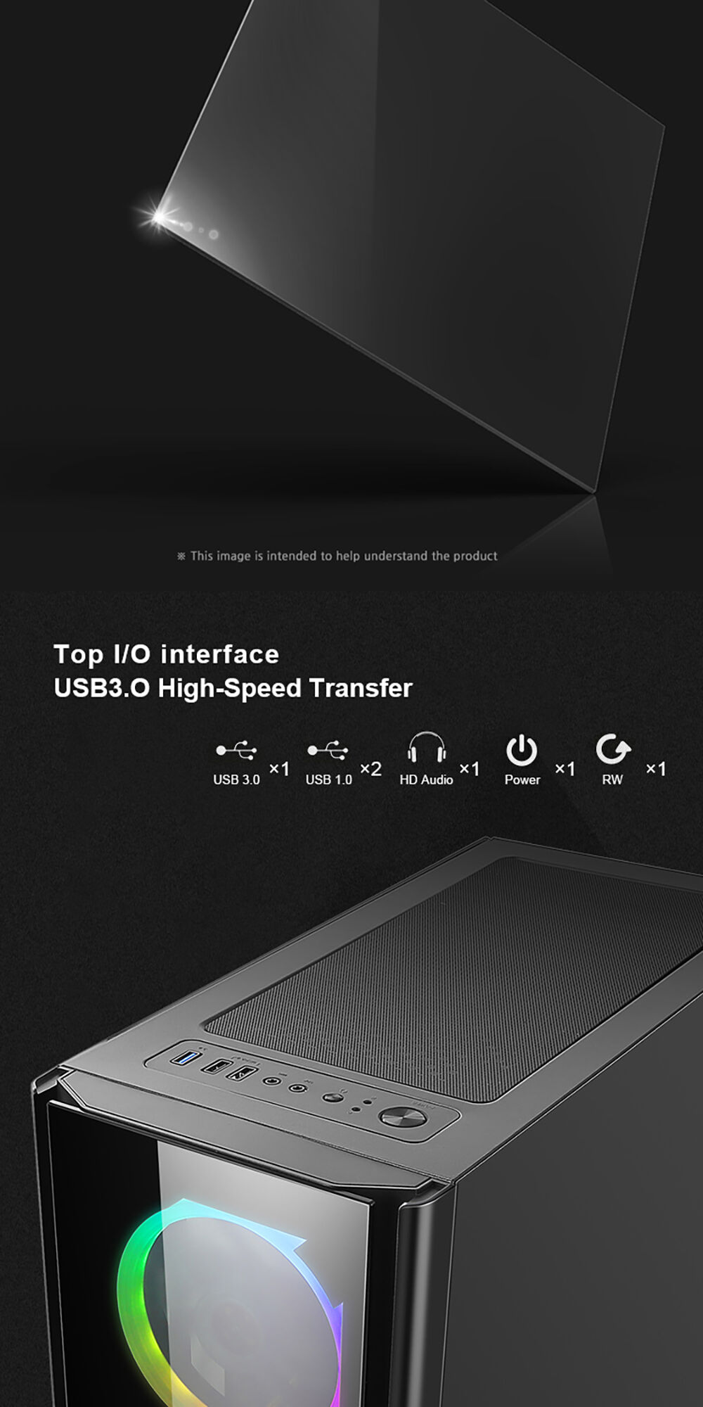 Factory New Style Pc Cabinet Gaming Atx Mid Tower Gamer Computer Case ...