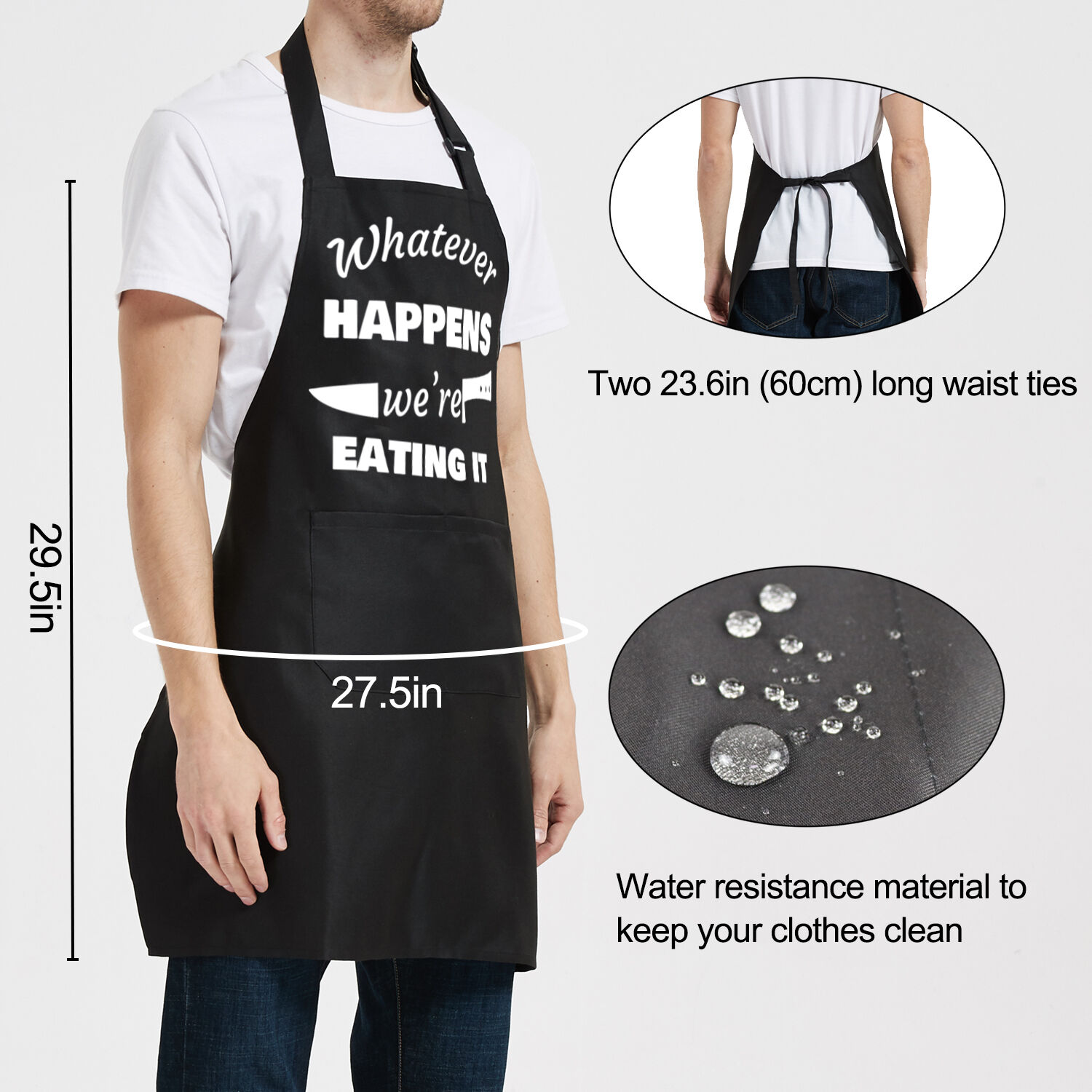 Cotton Aprons For Promotions With Custom Printing High Quality Apron With Adjustable Neck Strap ...
