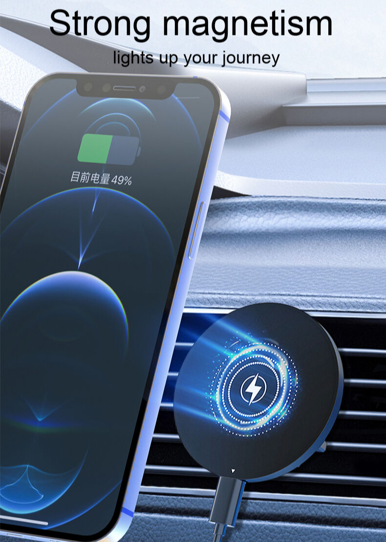 Wholesale 15w Fast Magnetic Car Charger Mount 360 Rotate Air Outlet ...