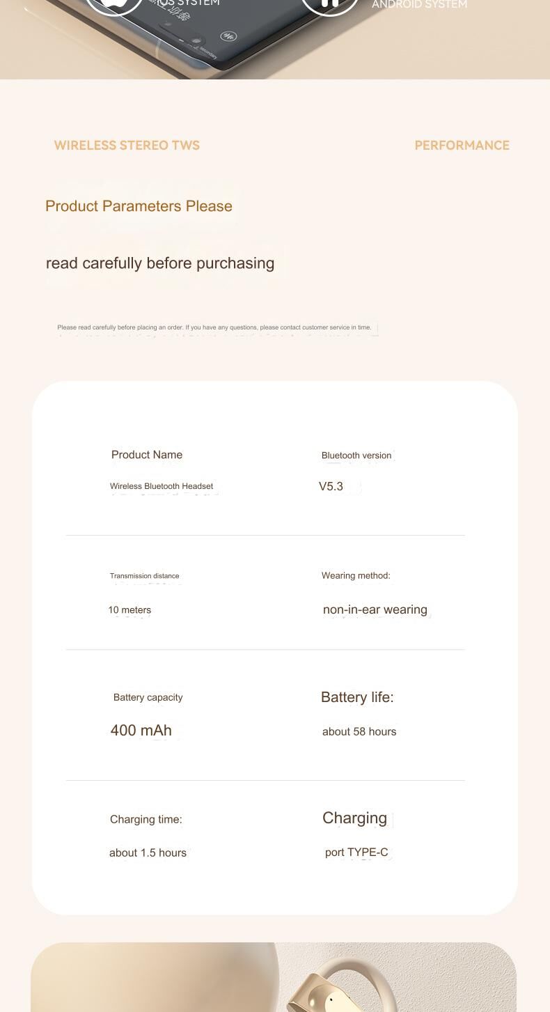 M62 Tws Earphone Wirele Headphones Noise Cancellation Earbuds Bluetooth ...