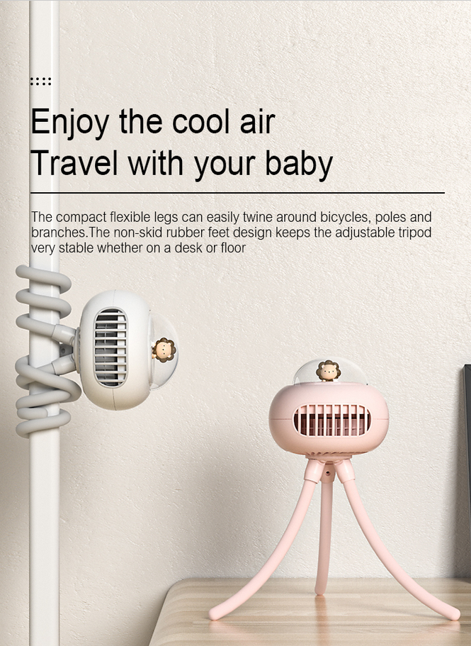 Oem Wholesale Ufo Stroller Fan F37-s 1200mah Portable Bladeless Usb ...