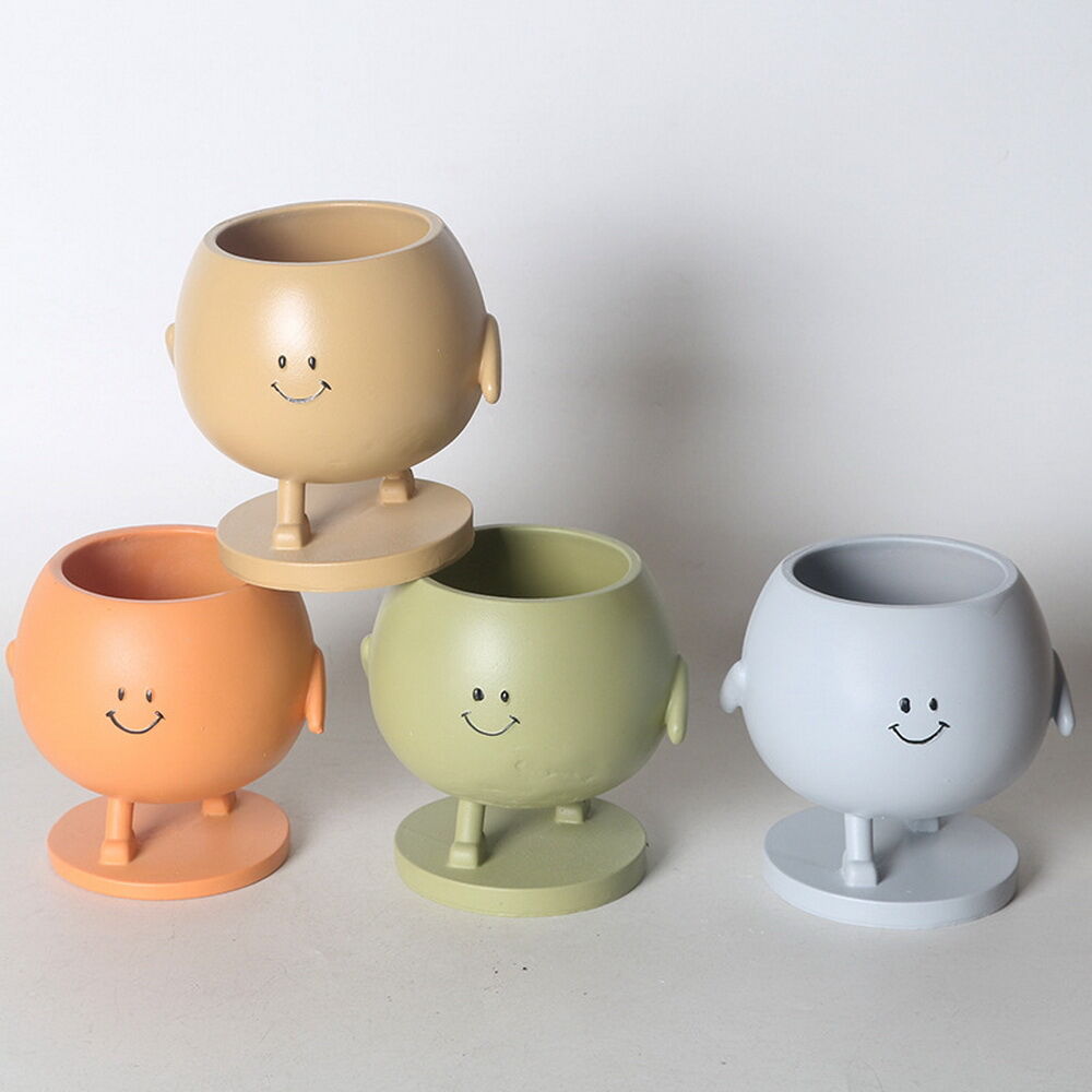Custom Logo Creative Resin Face Style Flower Pot Succulent Pot Plant ...