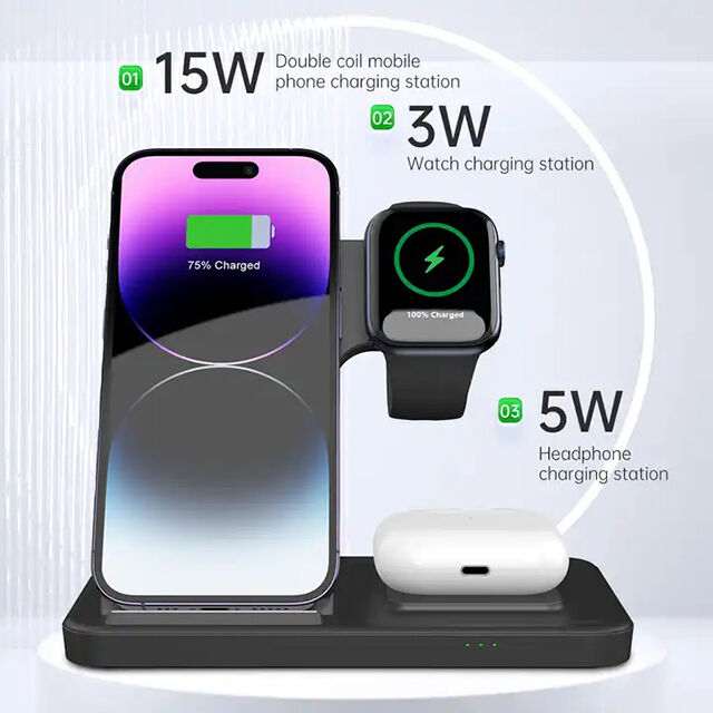 Lorrington New Design Multifunction 3 In 1 Wireless Charging Stands 15w ...