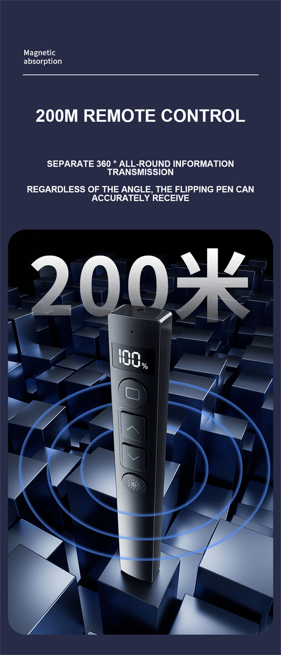 Custom Hot Selling Rechargeable Usb Wireless Presenter With Red Laser ...