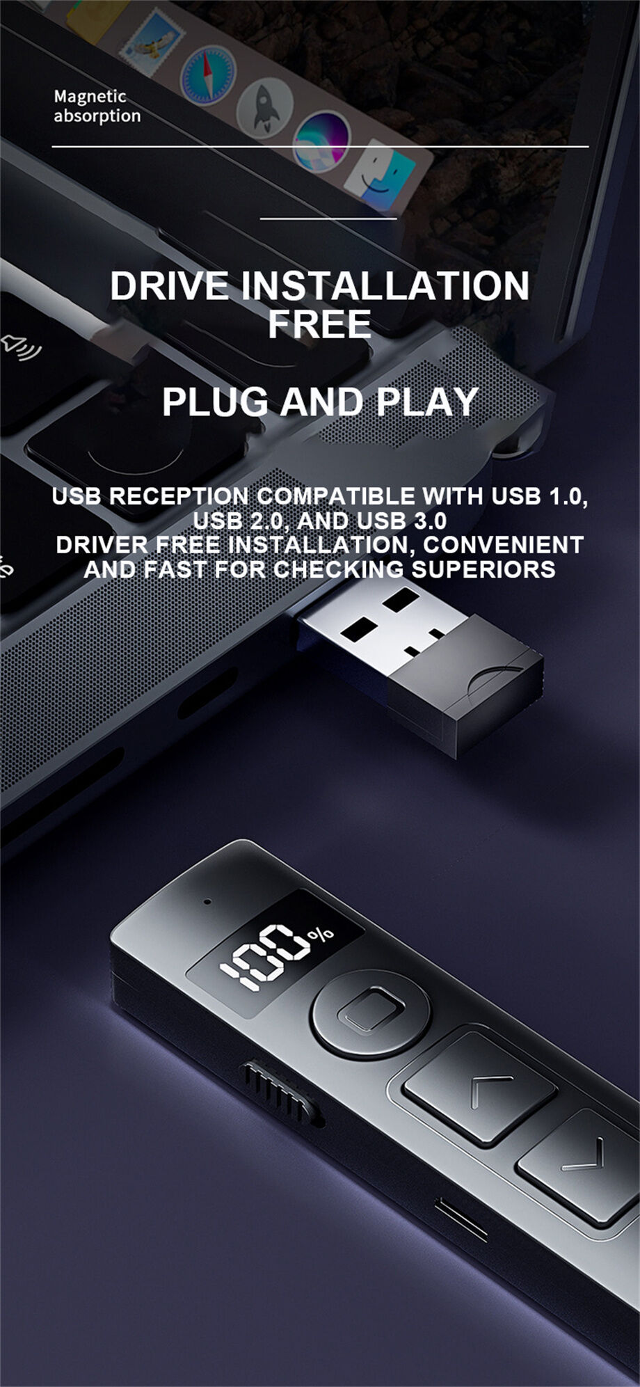 Custom Hot Selling Rechargeable Usb Wireless Presenter With Red Laser ...