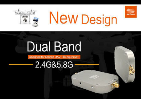 Dual Band Booster 2.4ghz 5.8ghz Sunhans 2w Wireless Signal Repeater ...