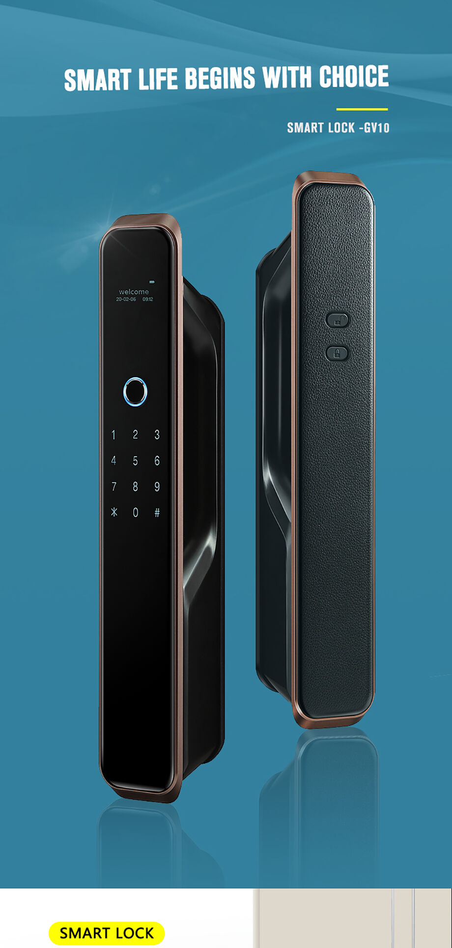 Automatic Ble/wifi Grey Fingerprint Card Key Unloock Double Security ...