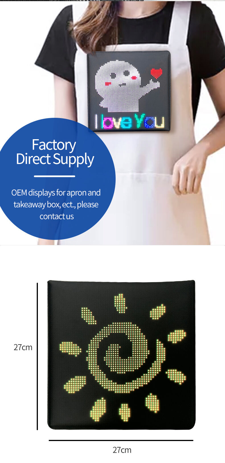 Advertising Led Vest With Led Screen Wireless App Control Led Display ...