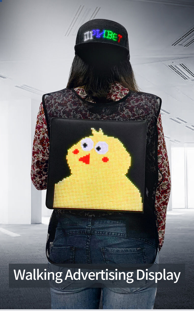 Advertising Led Vest With Led Screen Wireless App Control Led Display ...