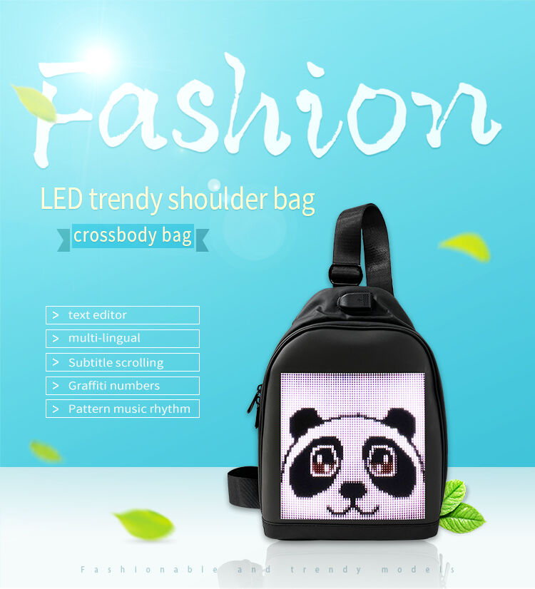 Full Color Screen Led Crossbody Bag Programmable Diy Advertising ...