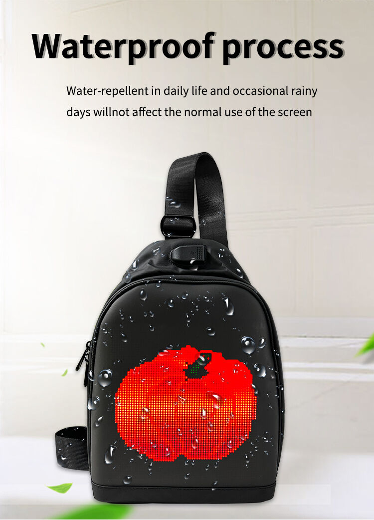 Full Color Screen Led Crossbody Bag Programmable Diy Advertising ...