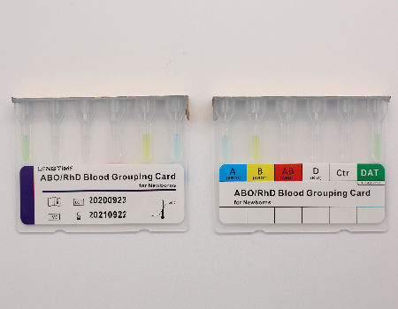 Longtime Abo Mircrocolumn Gel Coombs Test Card Abo/rhd Blood Grouping ...