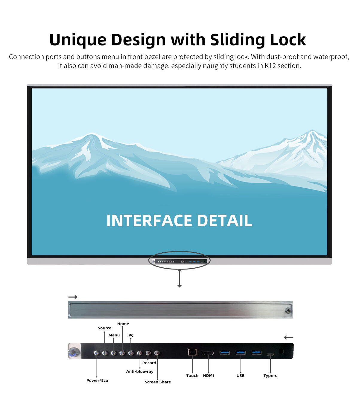 Hot Selling Media Signage Touch Interactive Whiteboard Classroom ...