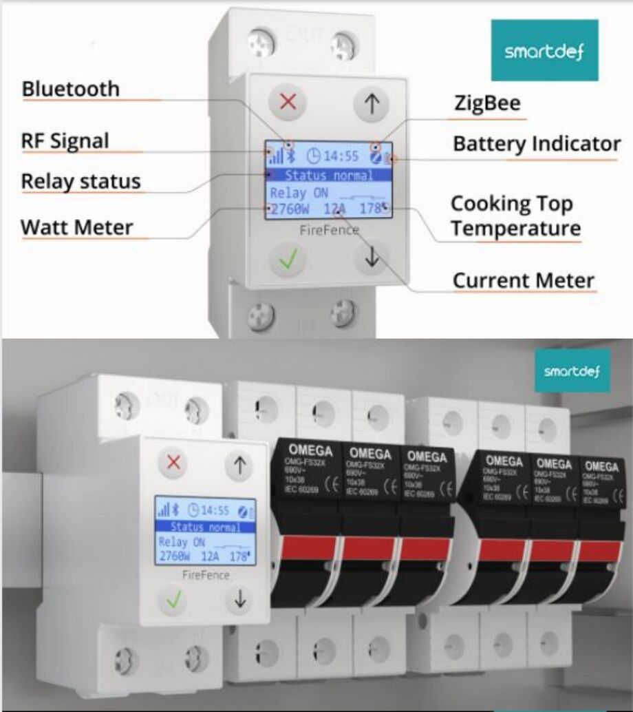 Ac Dc Dual Power Wired Interconnectable Smoke Detector Fire Protection ...