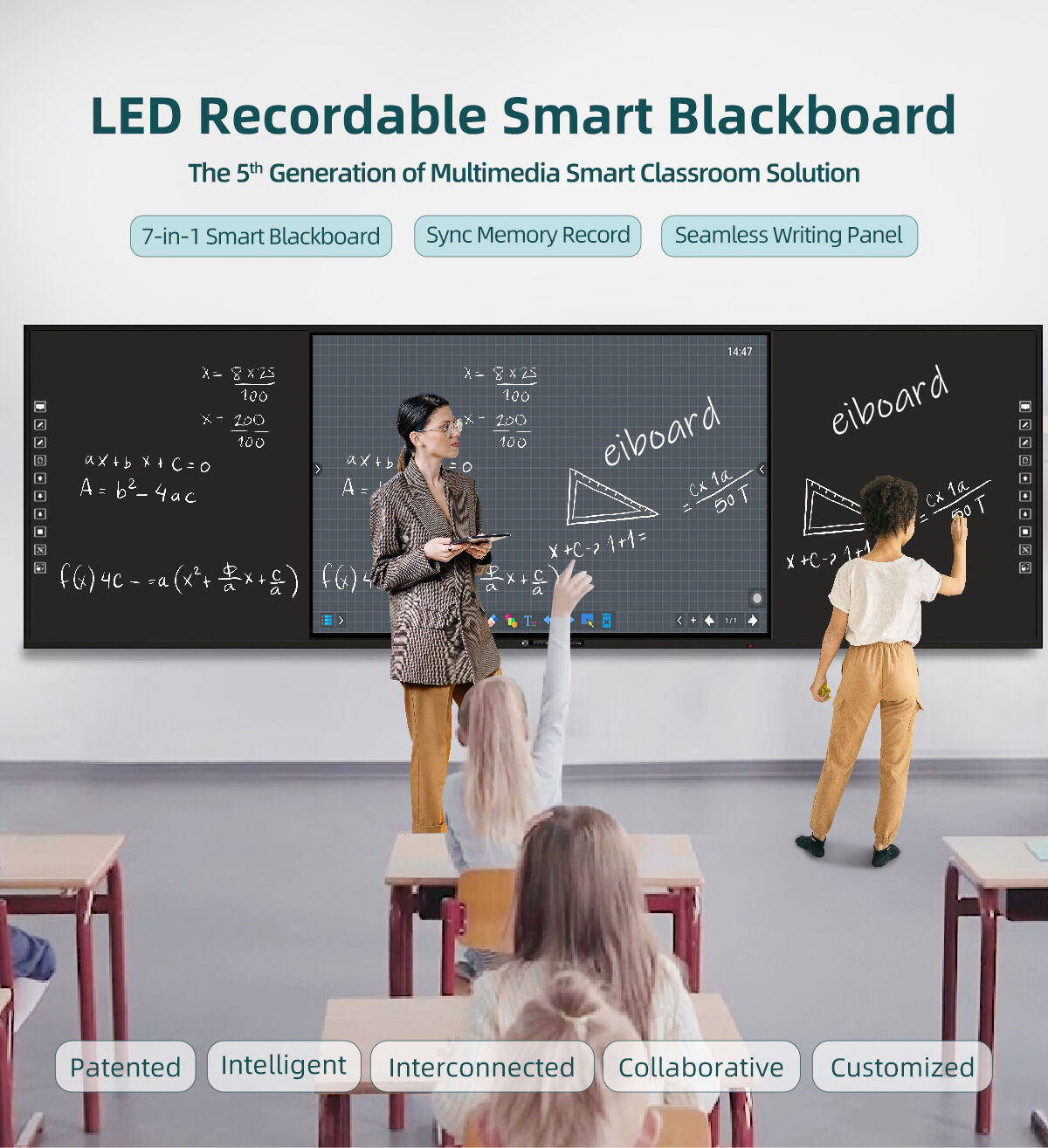 Eiboard 185 Inch Multi All In On Machine Teaching Smart Whiteboard ...