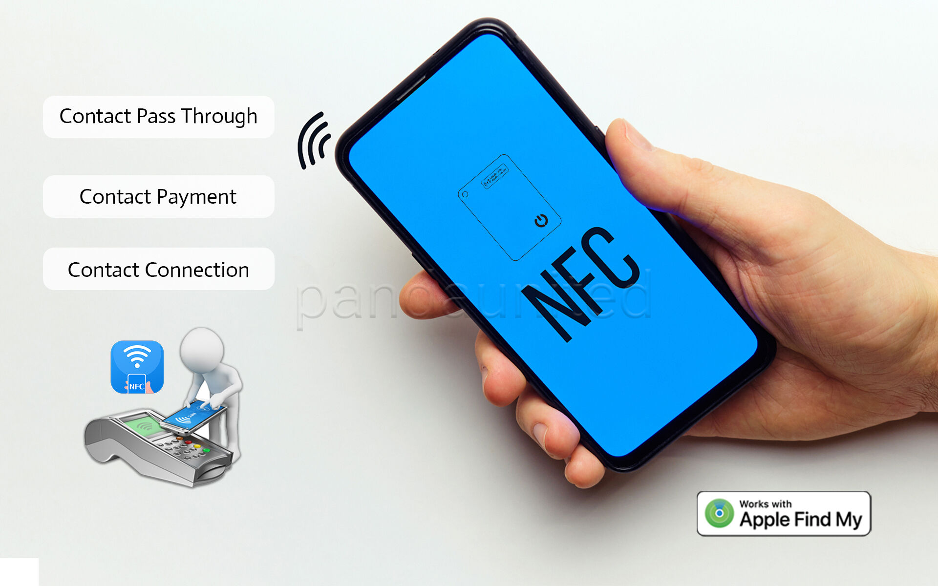 Small Tracker Air Card Tag Locator For Anti-lost Wireless Charge Ipx68 ...