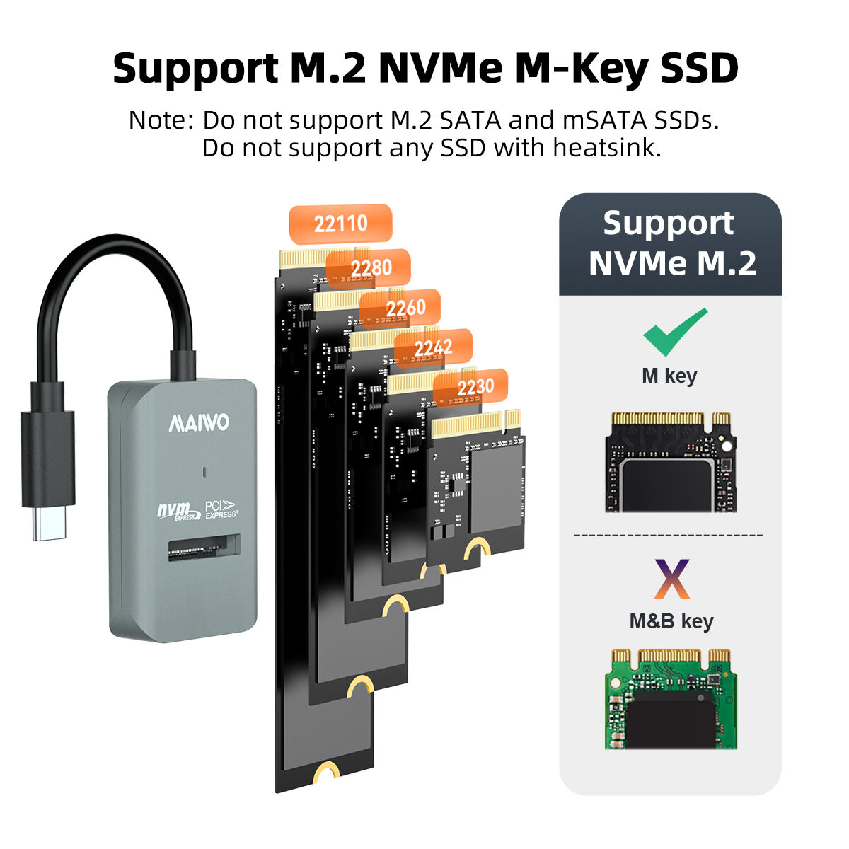Bulk Buy China Wholesale Maiwo K1696p Tool Free Nvme M.2 Ssd Adapter M2 ...