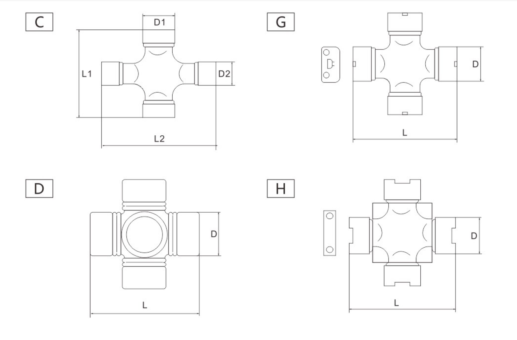 New Design 5-4143x 5-4111x Uj969 Wing Bearing Universal Joint Cross Kit ...